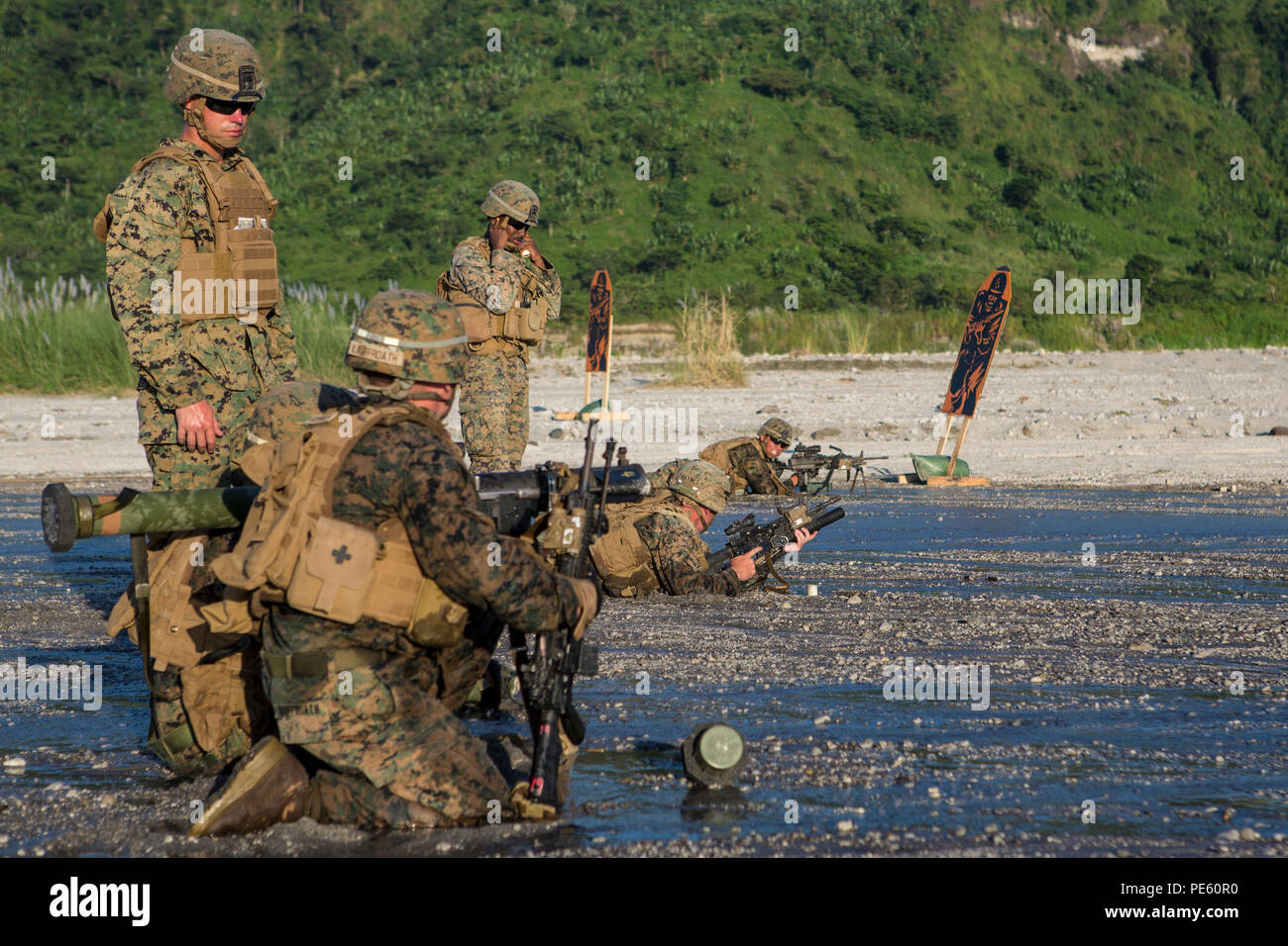 U.S. Marines with Company Echo, Battalion Landing Team, 2nd Battalion ...
