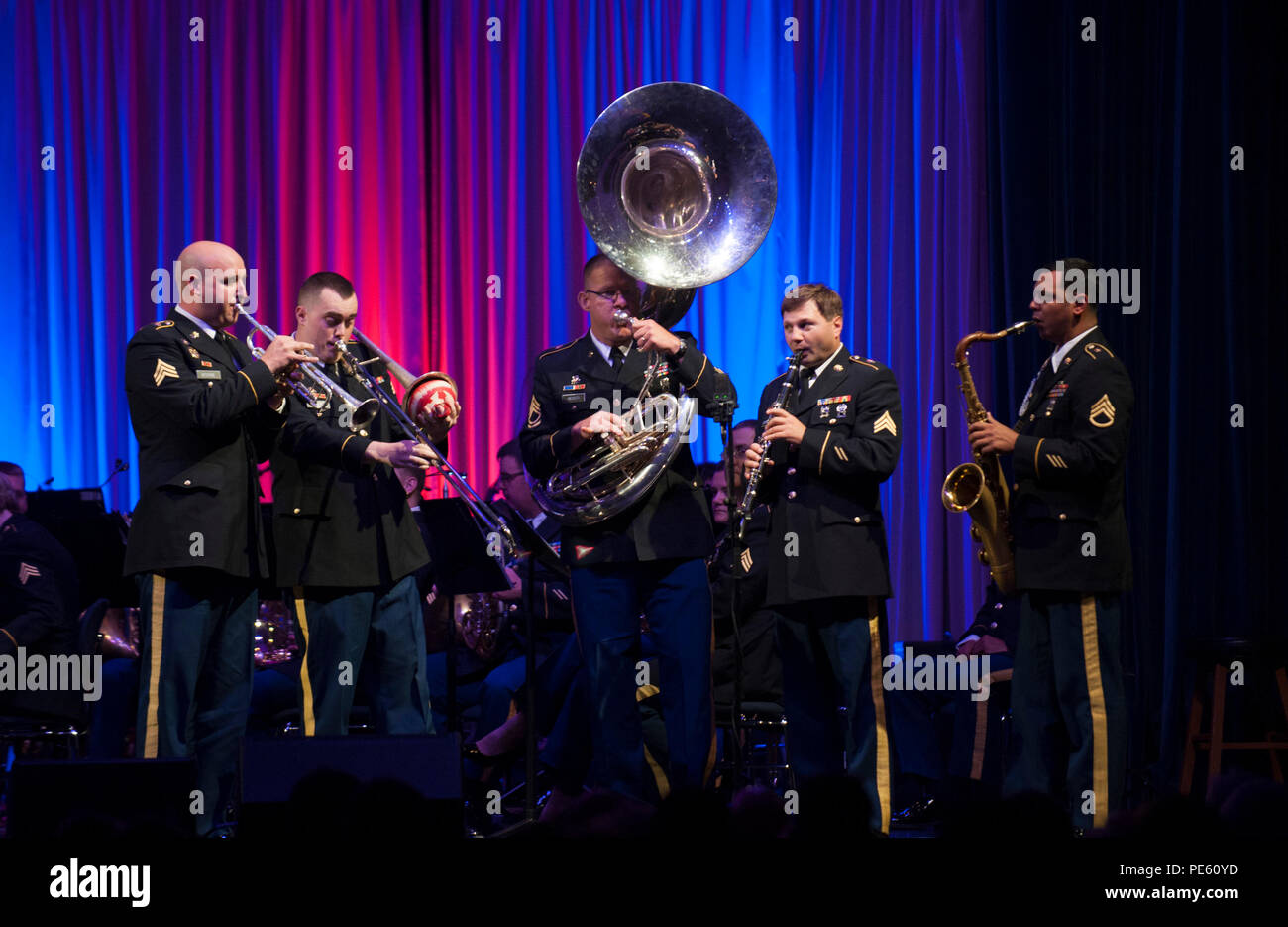 U.S Army soldiers with the U.S. Army Europe (USARE) Band and Chorus ...