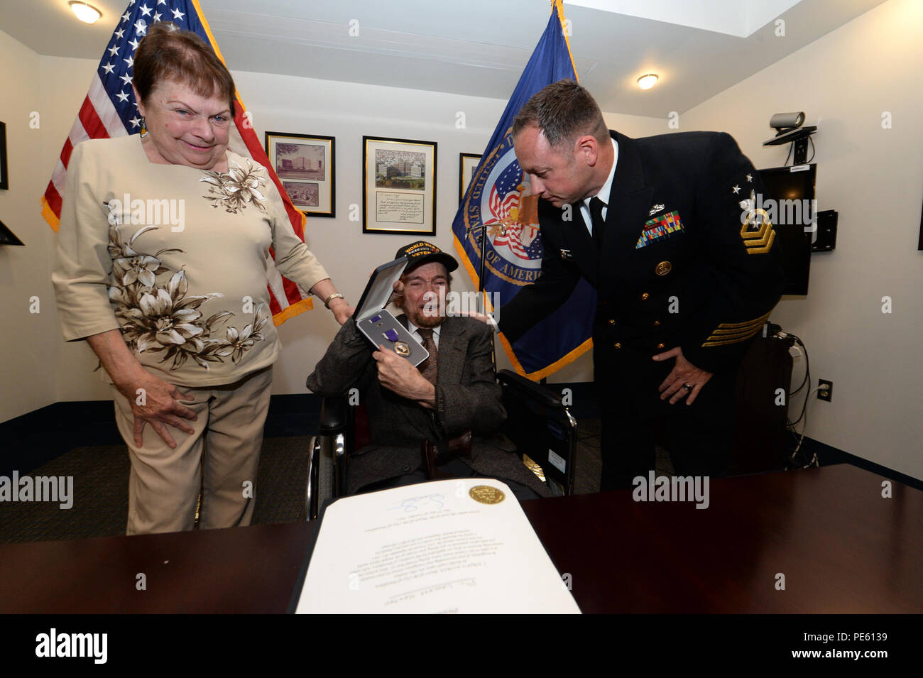 151005-N-PX557-024 PROVIDENCE, R.I.(Oct. 5, 2015)Leonard Harten, former ...