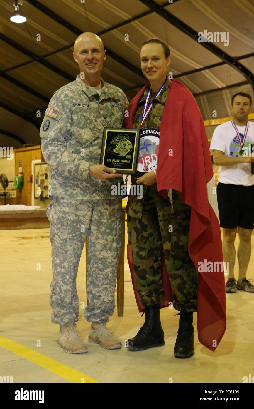 U.S. Army Col. Vernon Simpson (left), the commander of the 30th Armored ...