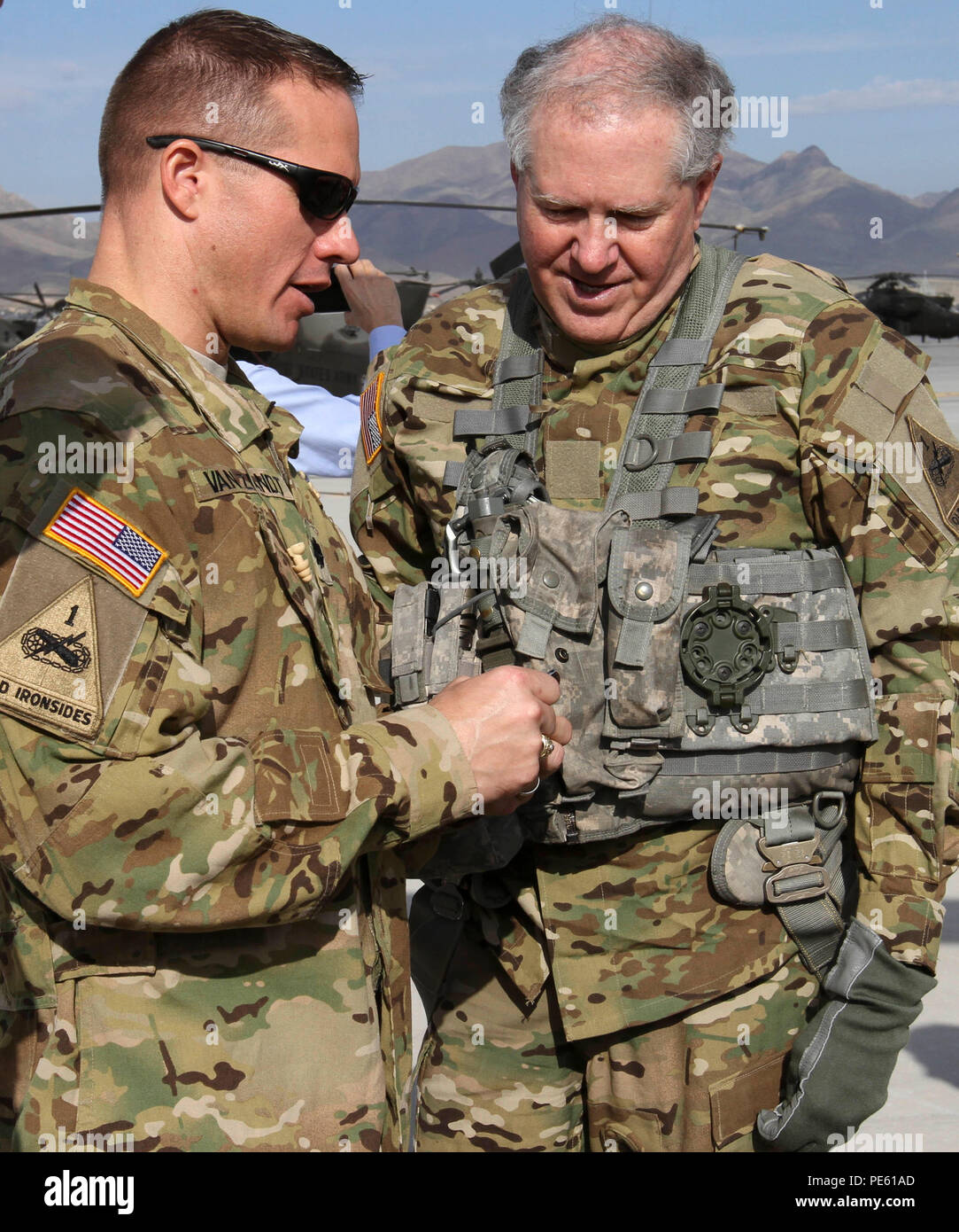 Lt. Col. Lance Van Zandt, left, commander, 1-501st Attach ...