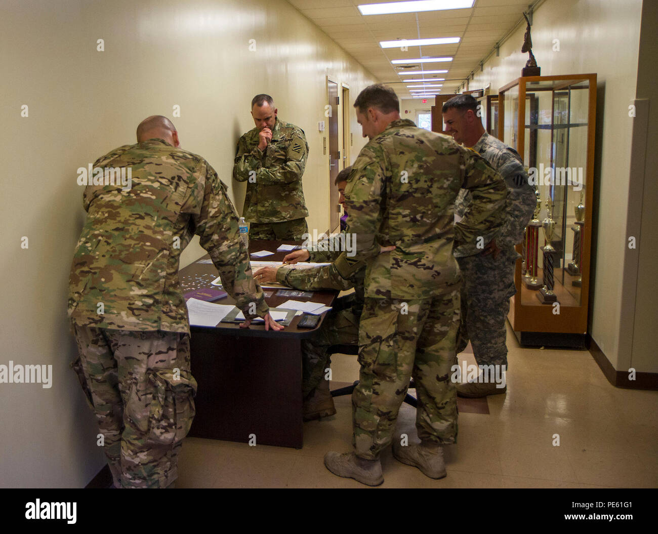 Col. John D. Kline, commander, 3rd Combat Aviation Brigade, observes ...
