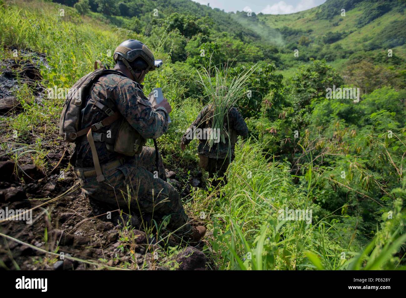 U.S. Marines with 3rd Reconnaissance Battalion, currently attached to 3rd Marine Expeditionary ...