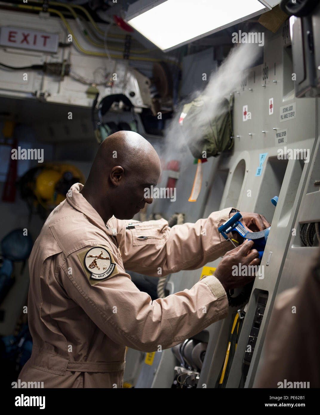 Master Sgt. Michael Seaton, 14th Airlift Squadron loadmaster ...
