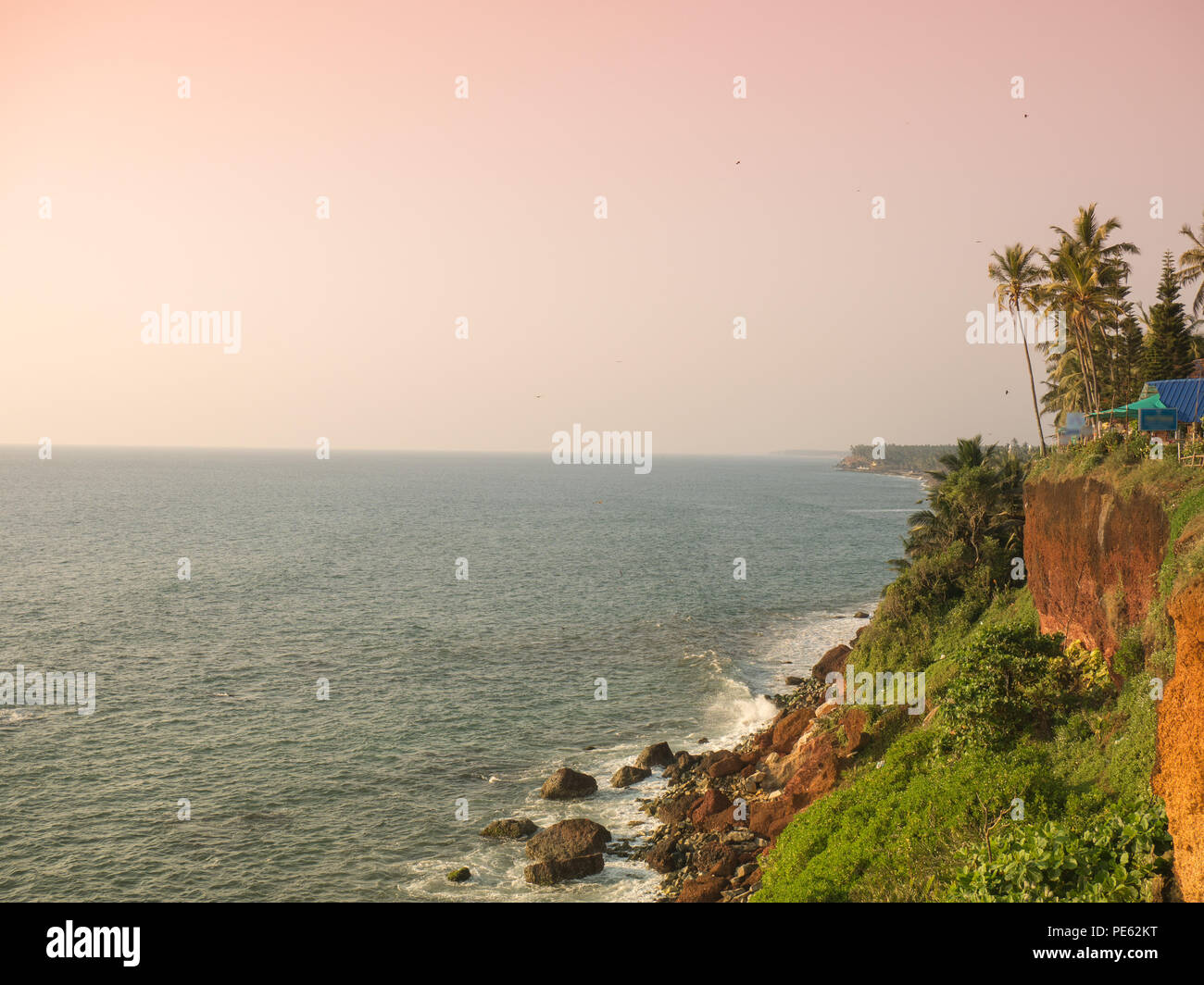 Kerala, India. Varkala beach at sunset Stock Photo - Alamy