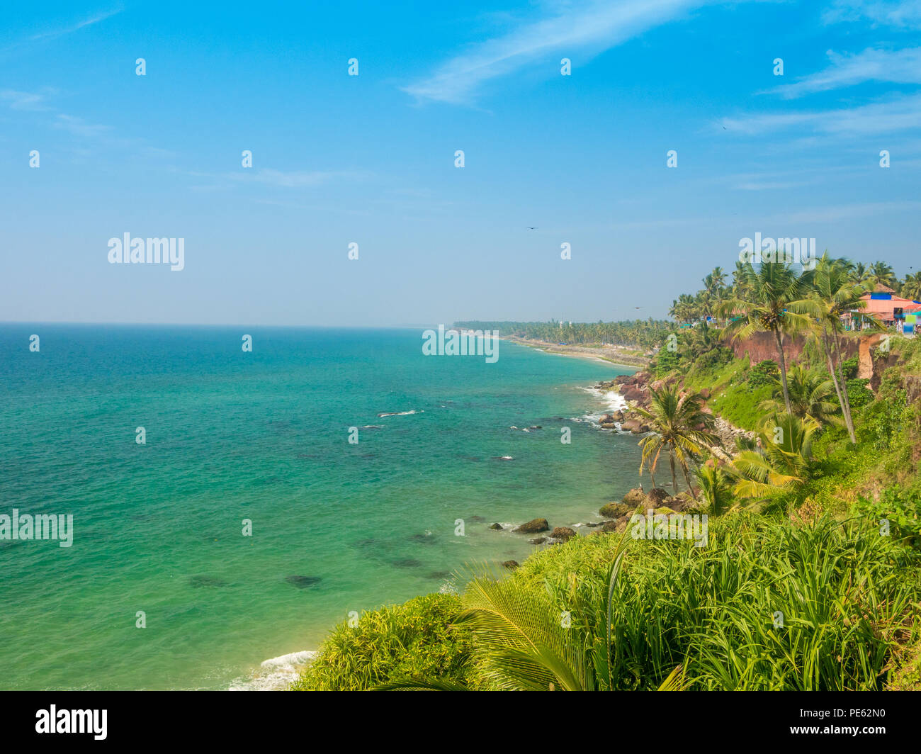 Varkala cliff edge hi-res stock photography and images - Alamy