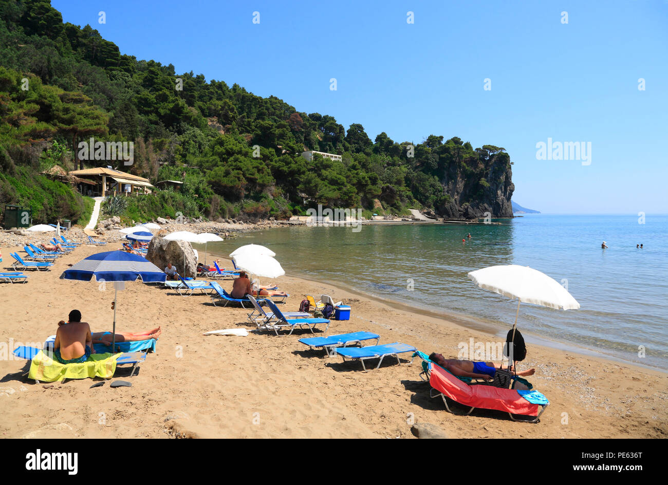 Glyfada beach near Pelekas, Corfu, Greece, Europe Stock Photo - Alamy