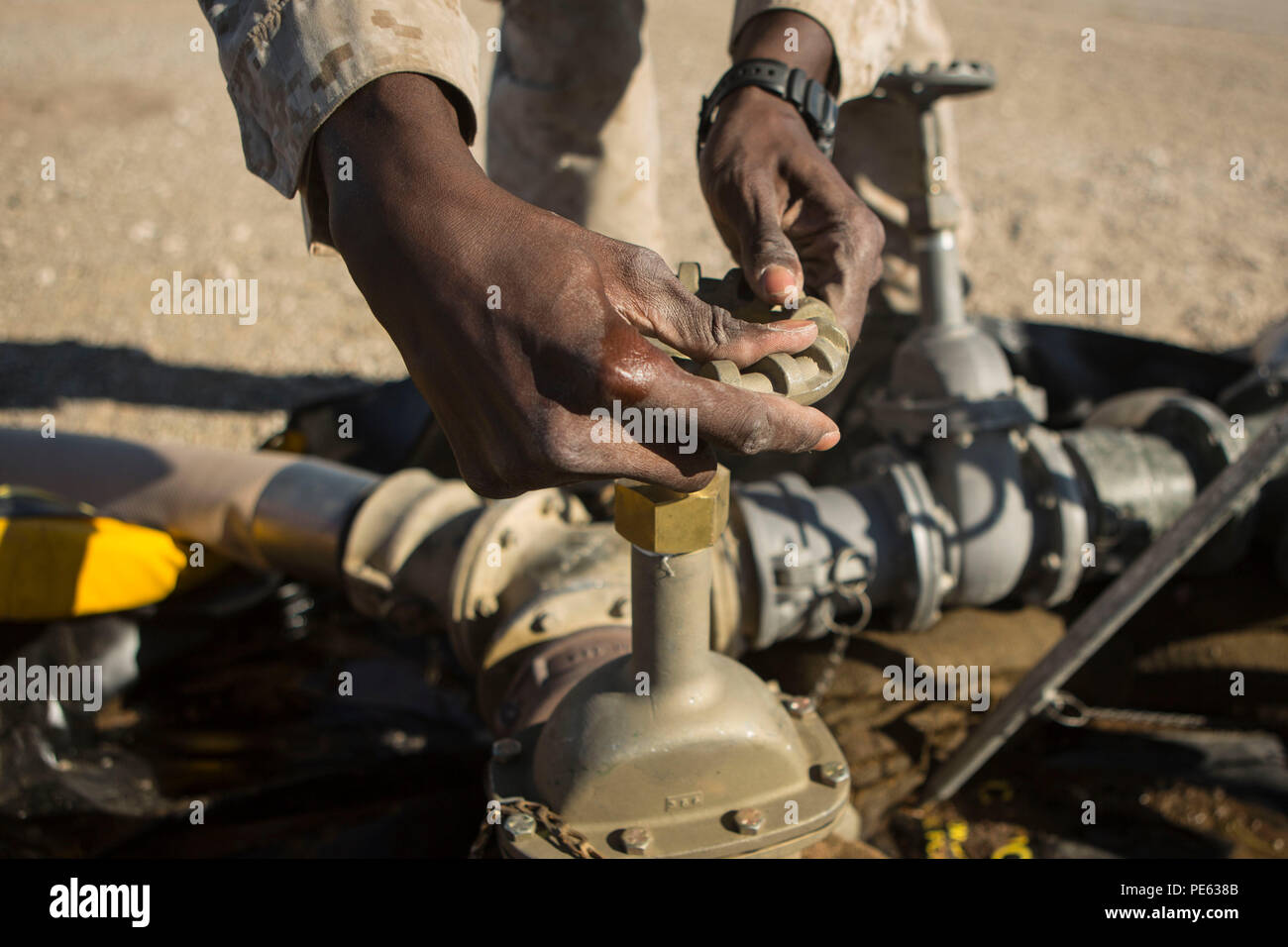 U.S. Marine Corps Cpl. Joshua Middleton, with Marine Wing Support ...