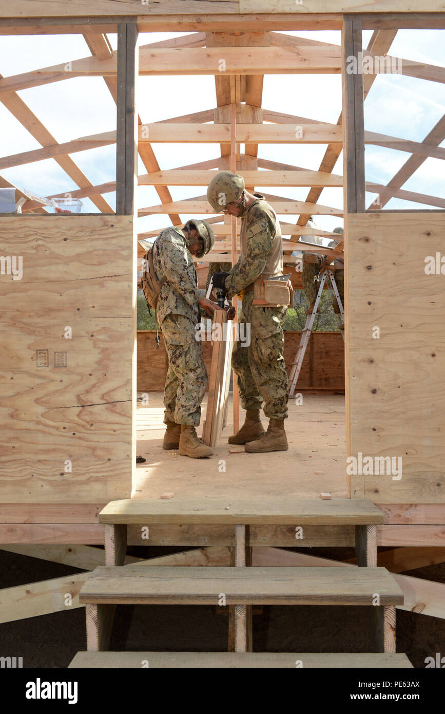 151008-N-DH124-041 FORT HUNTER LIGGETT, Calif. (Oct. 8, 2015)- Seabees ...