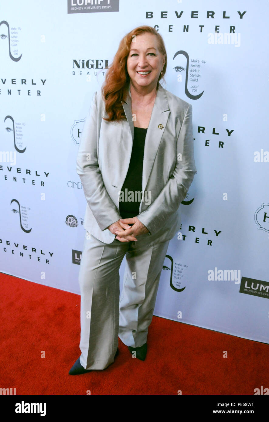 Los Angeles, USA. 12th Aug 2018. Local 706 President Sue Cabral-Ebert ...