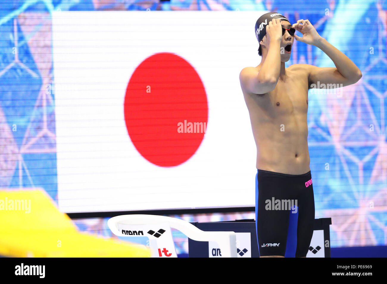 Tokyo, Japan. 12th Aug, 2018. Shogo Takeda (JPN) Swimming : 2018 Pan ...