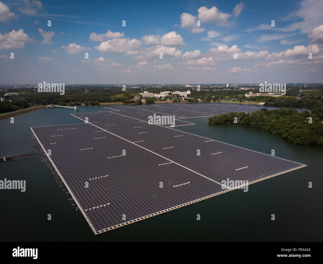 Floating solar in reservoir hi-res stock photography and images - Alamy