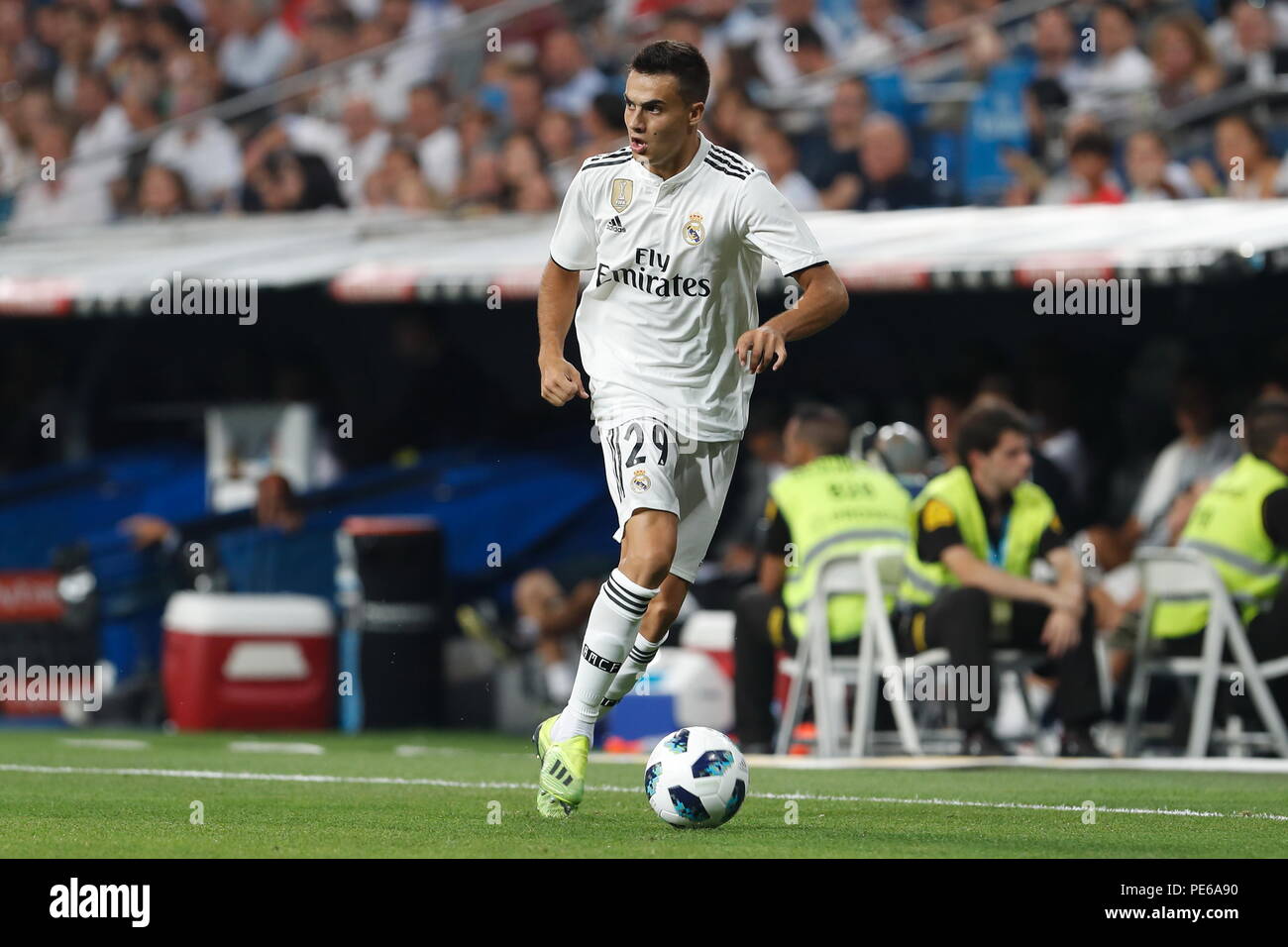 Madrid, Spain. 11th Aug, 2018. Sergio Reguilon (Real) Football/Soccer ...