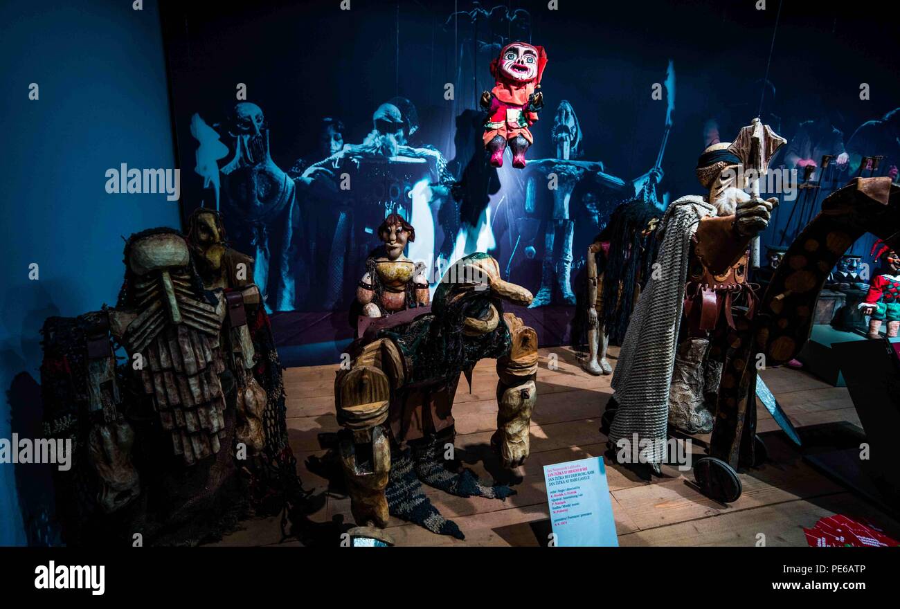 Pilsen, Pilsen, Czech Republic . 13th Aug, 2018. Various puppets can be ...