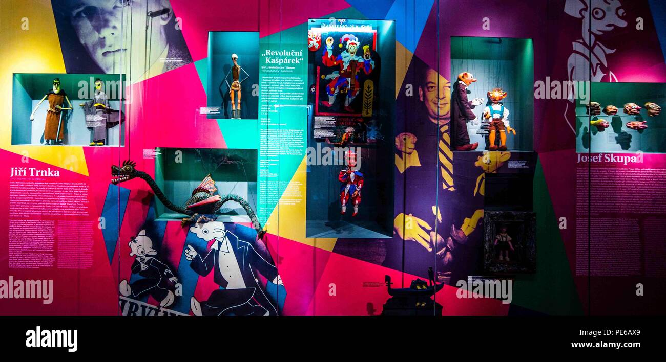 Pilsen, Pilsen, Czech Republic . 13th Aug, 2018. Various puppets can be ...