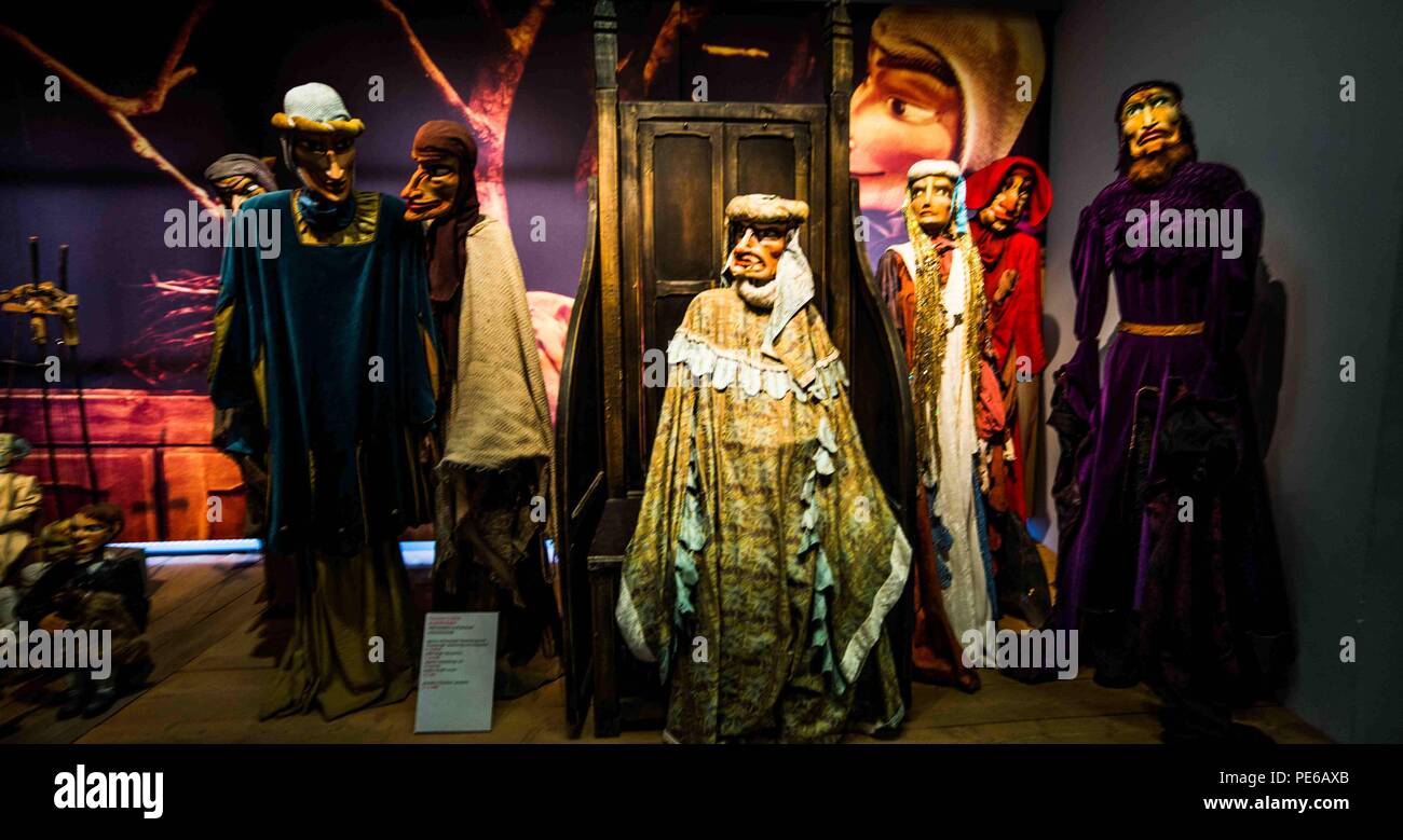 Pilsen, Pilsen, Czech Republic . 13th Aug, 2018. Various puppets can be ...