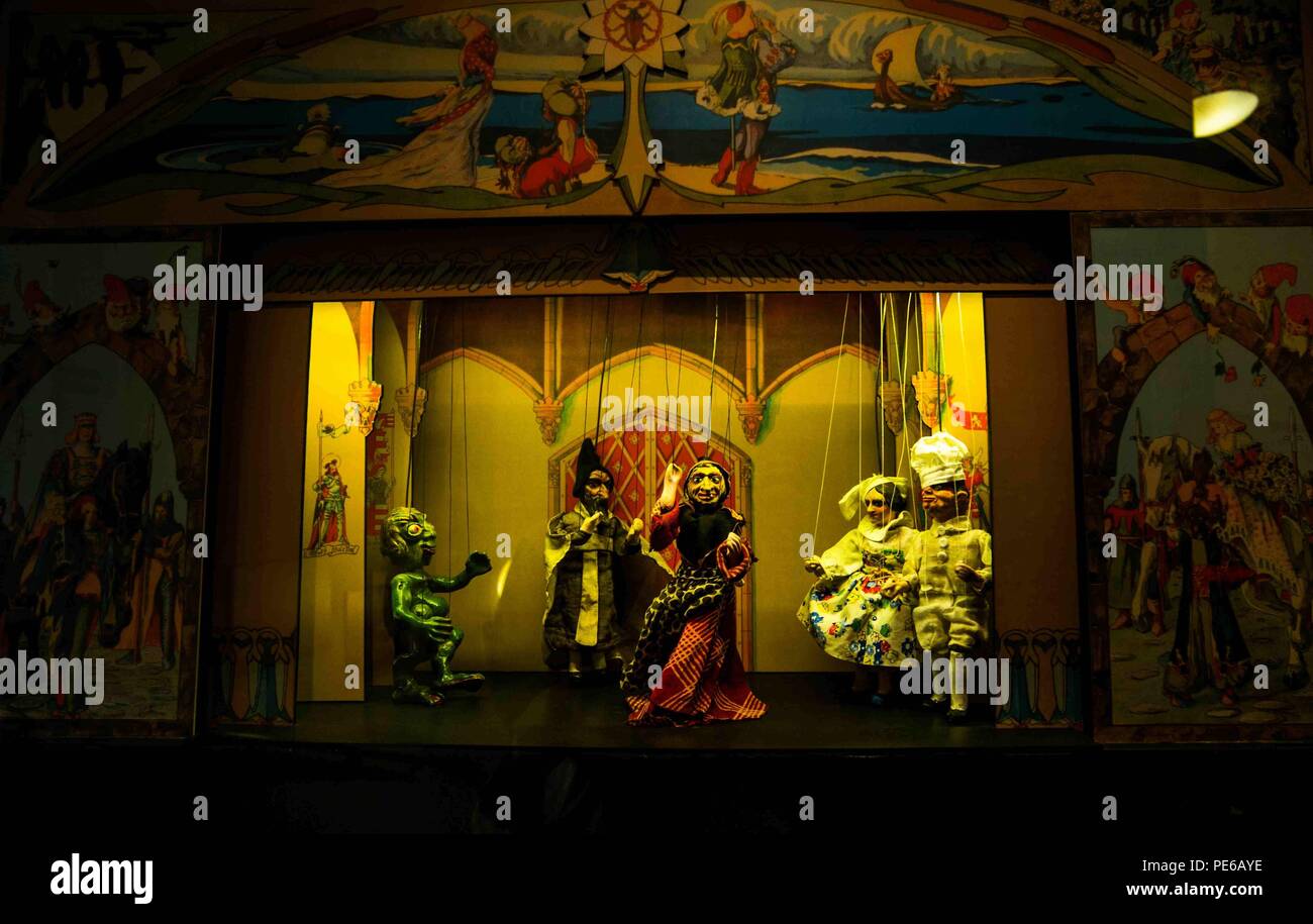 Pilsen, Pilsen, Czech Republic . 13th Aug, 2018. Various puppets can be ...