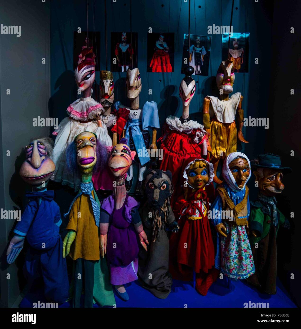 Pilsen, Pilsen, Czech Republic . 13th Aug, 2018. Various puppets can be ...