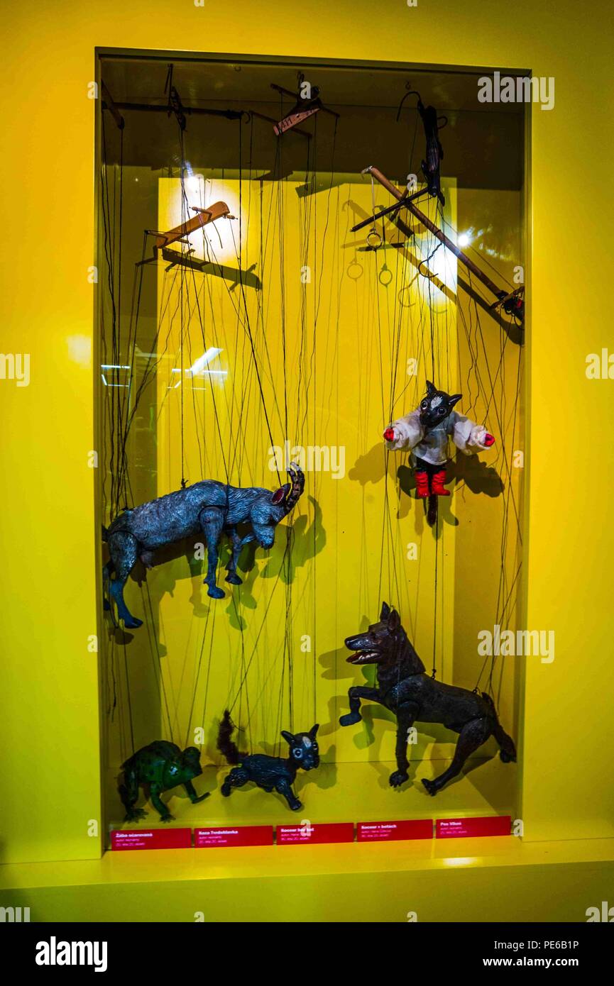 Pilsen, Pilsen, Czech Republic . 13th Aug, 2018. Various puppets can be ...