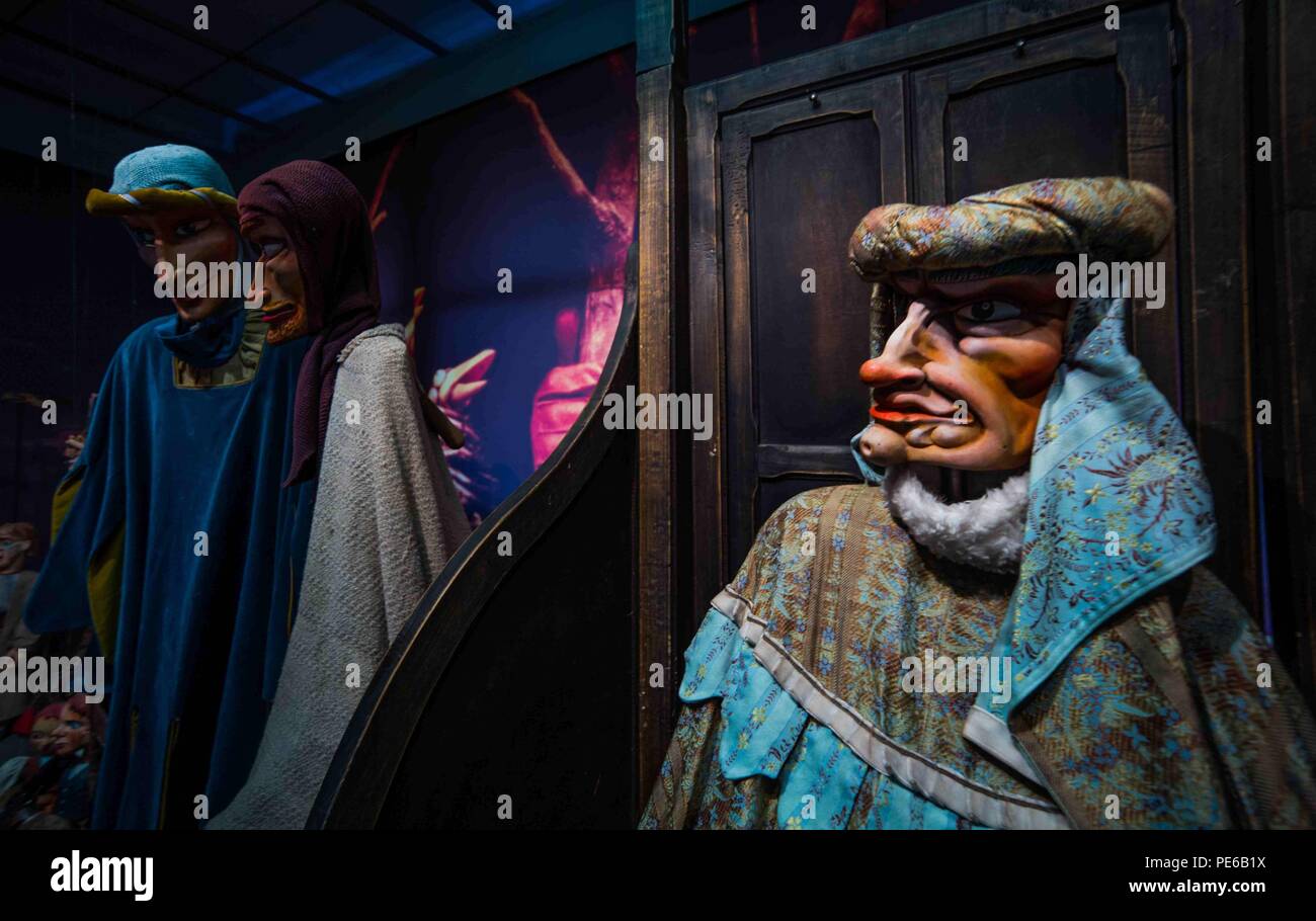 Pilsen, Pilsen, Czech Republic . 13th Aug, 2018. Various puppets can be ...