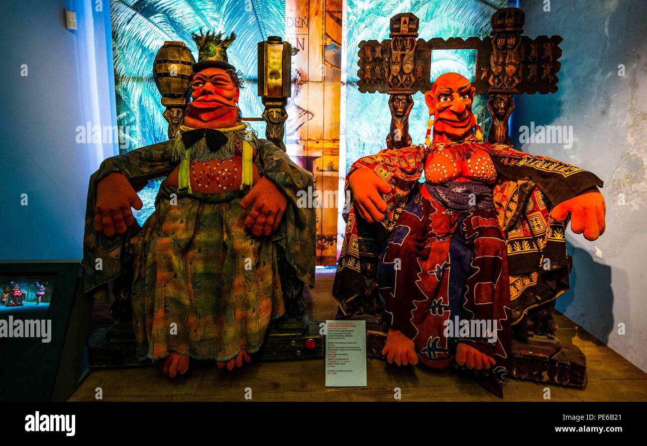 Pilsen, Pilsen, Czech Republic . 13th Aug, 2018. Various puppets can be ...