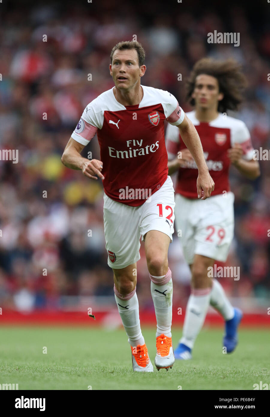 The Emirates Stadium, London, UK. 12th Aug 2018. Stephan Lichtsteiner ...
