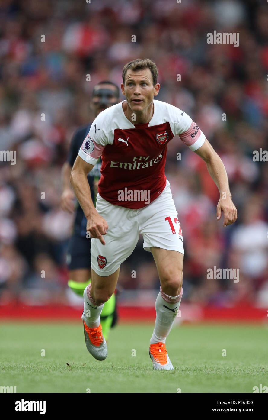 The Emirates Stadium, London, UK. 12th Aug 2018. Stephan Lichtsteiner ...