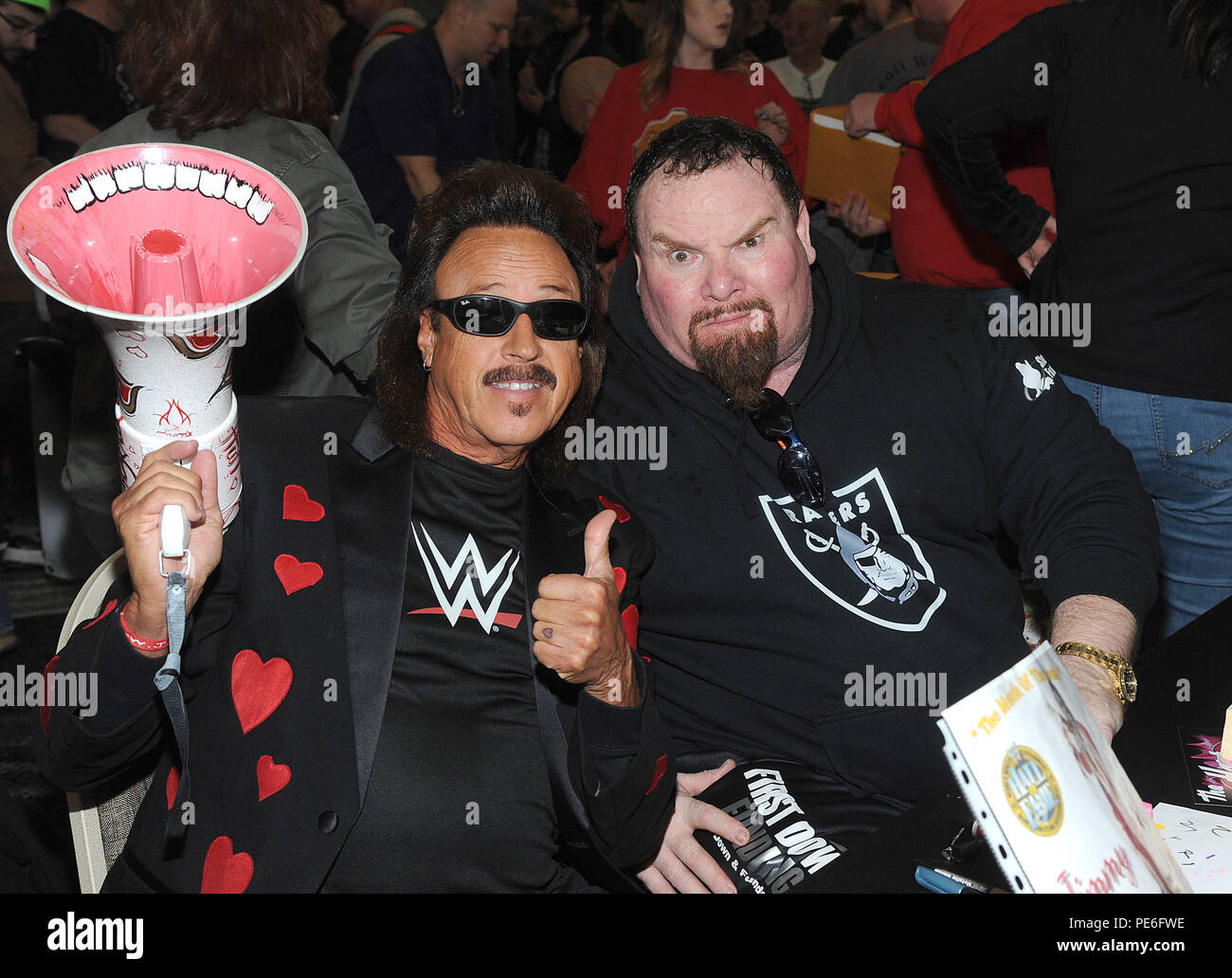 NEW YORK, NY - MARCH 04: Hall of Fame members Jimmy Hart and Jim "The ...