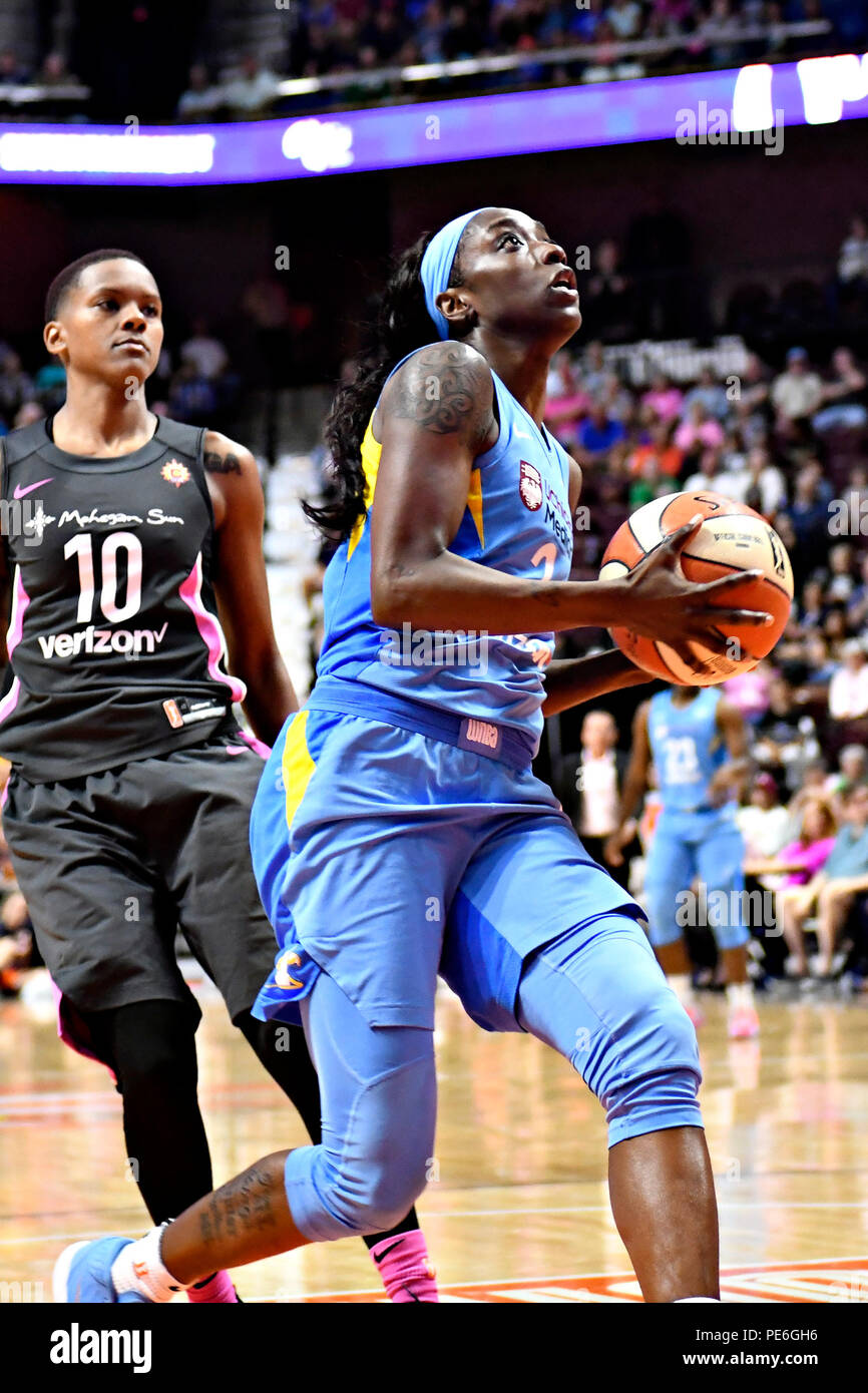 August, 2018:, Chicago Guard, Kahleah Copper, rises to shoot a layup ...