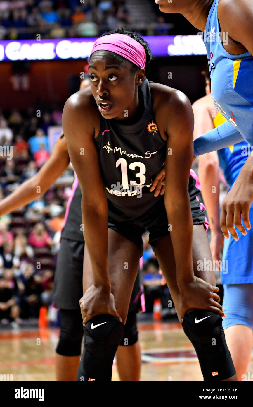 August, 2018:, Connecticut Forward, Chiney Ogwumike, during the WNBA ...
