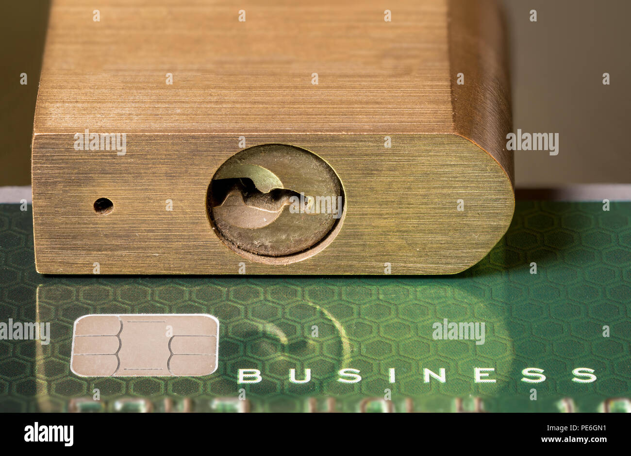 Concept for credit lock or freeze using padlock Stock Photo - Alamy