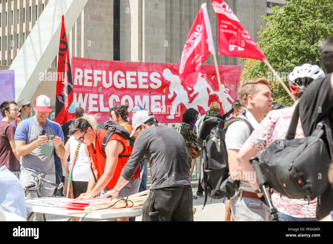 AUGUST 11, 2018 - TORONTO, CANADA: 'STOP THE HATE' ANTI RACISM RALLY ...
