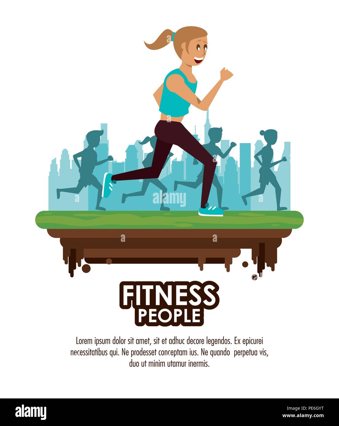 Fitness people poster Stock Vector Image & Art - Alamy
