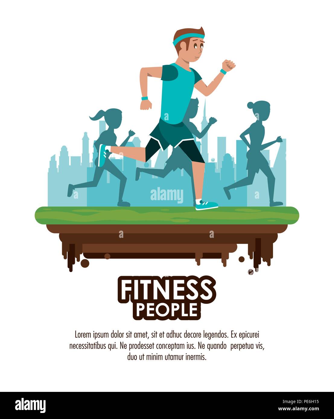 Fitness people poster Stock Vector Image & Art - Alamy