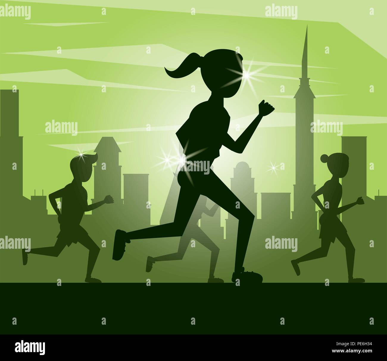 Fitness woman running Stock Vector Image & Art - Alamy