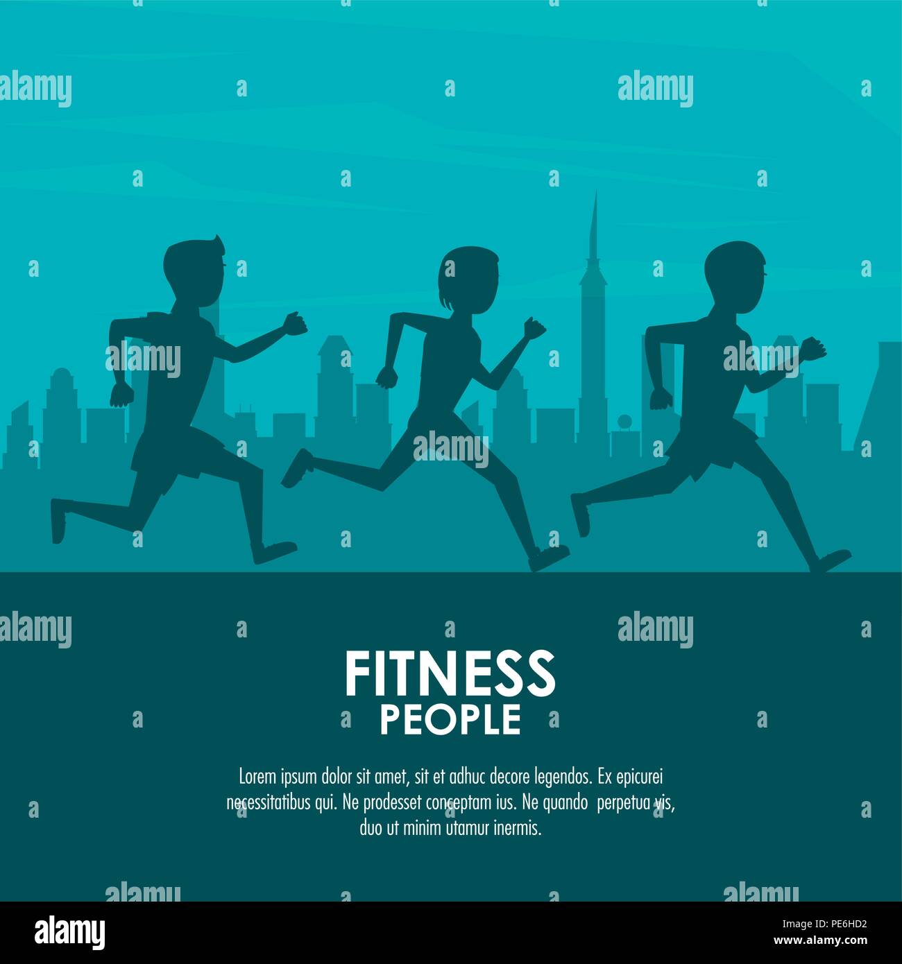 Fitness people poster Stock Vector Image & Art - Alamy