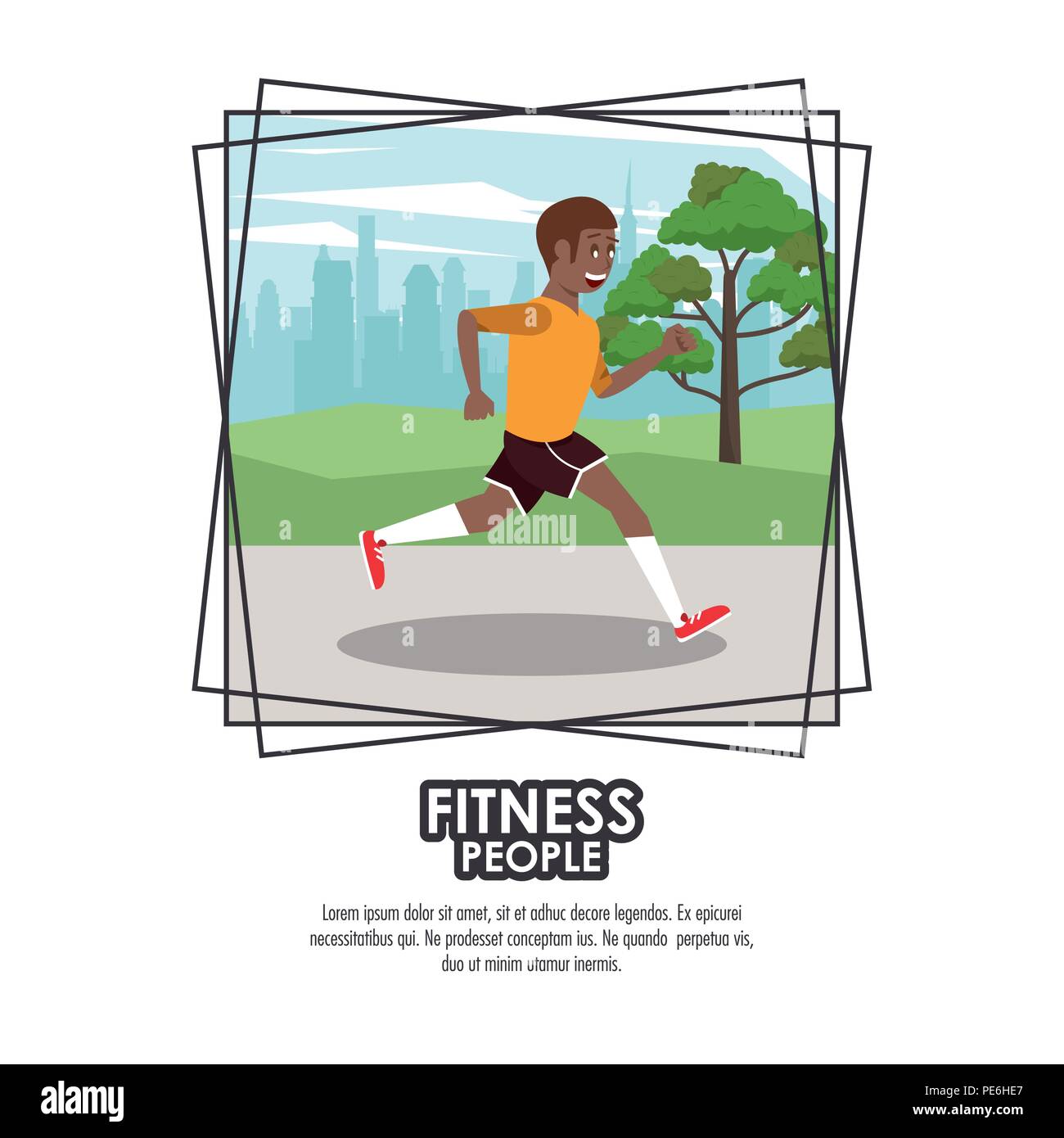 Fitness people poster Stock Vector Image & Art - Alamy