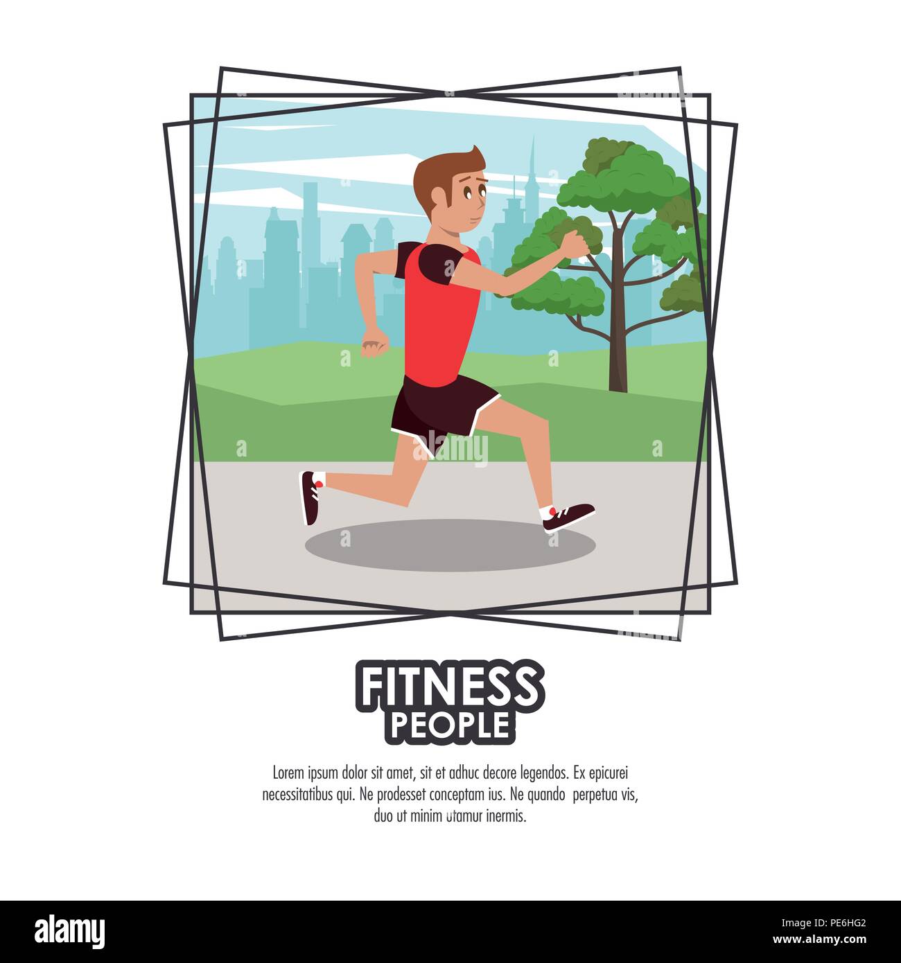 Fitness people poster Stock Vector Image & Art - Alamy