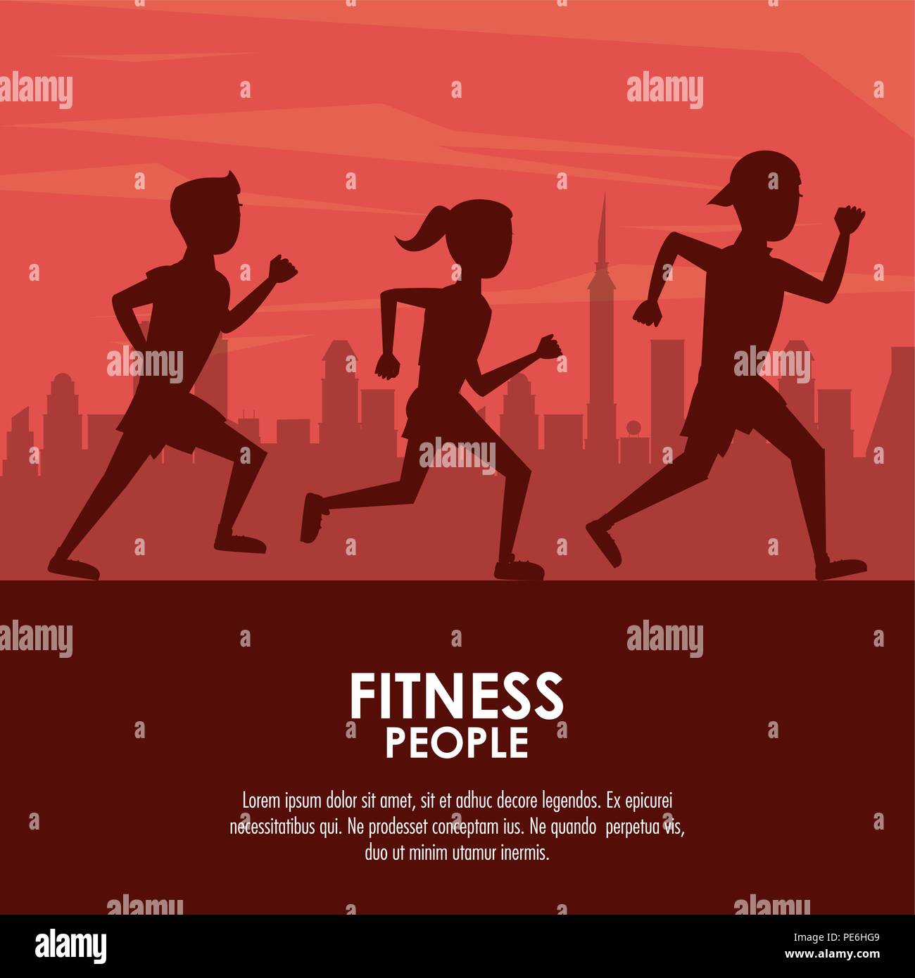 Fitness people poster Stock Vector Image & Art - Alamy