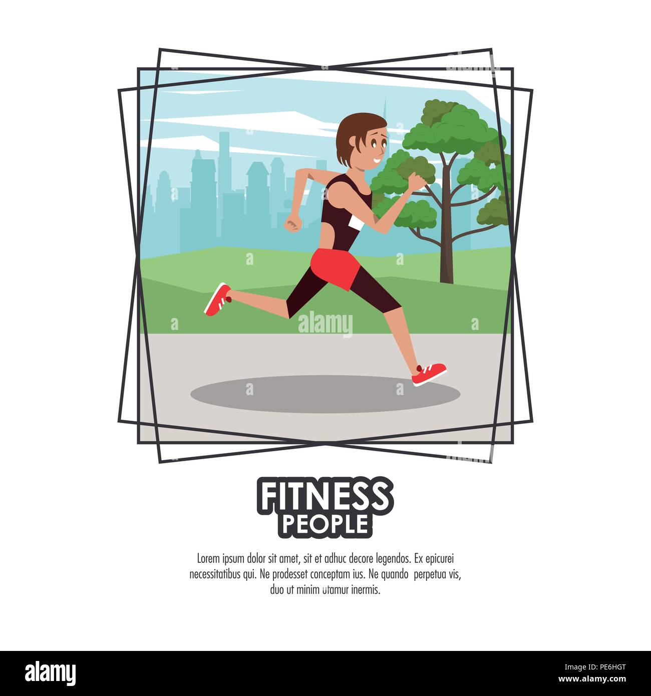 Fitness people poster Stock Vector Image & Art - Alamy