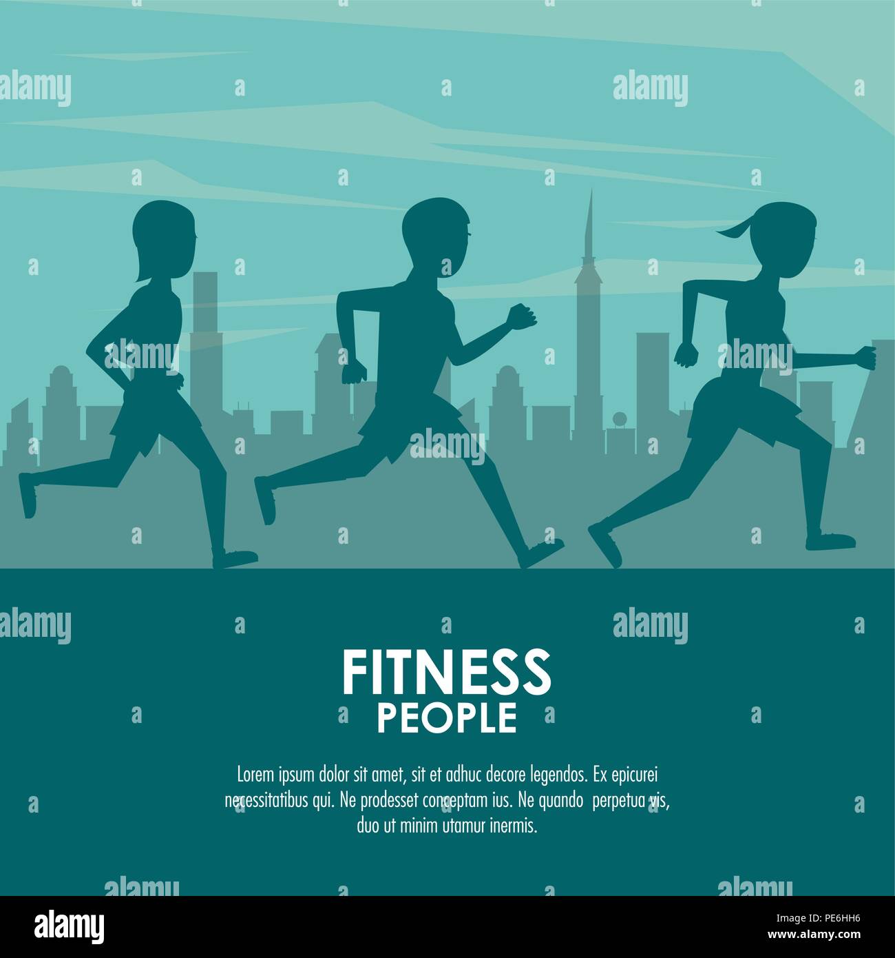 Fitness people poster Stock Vector Image & Art - Alamy