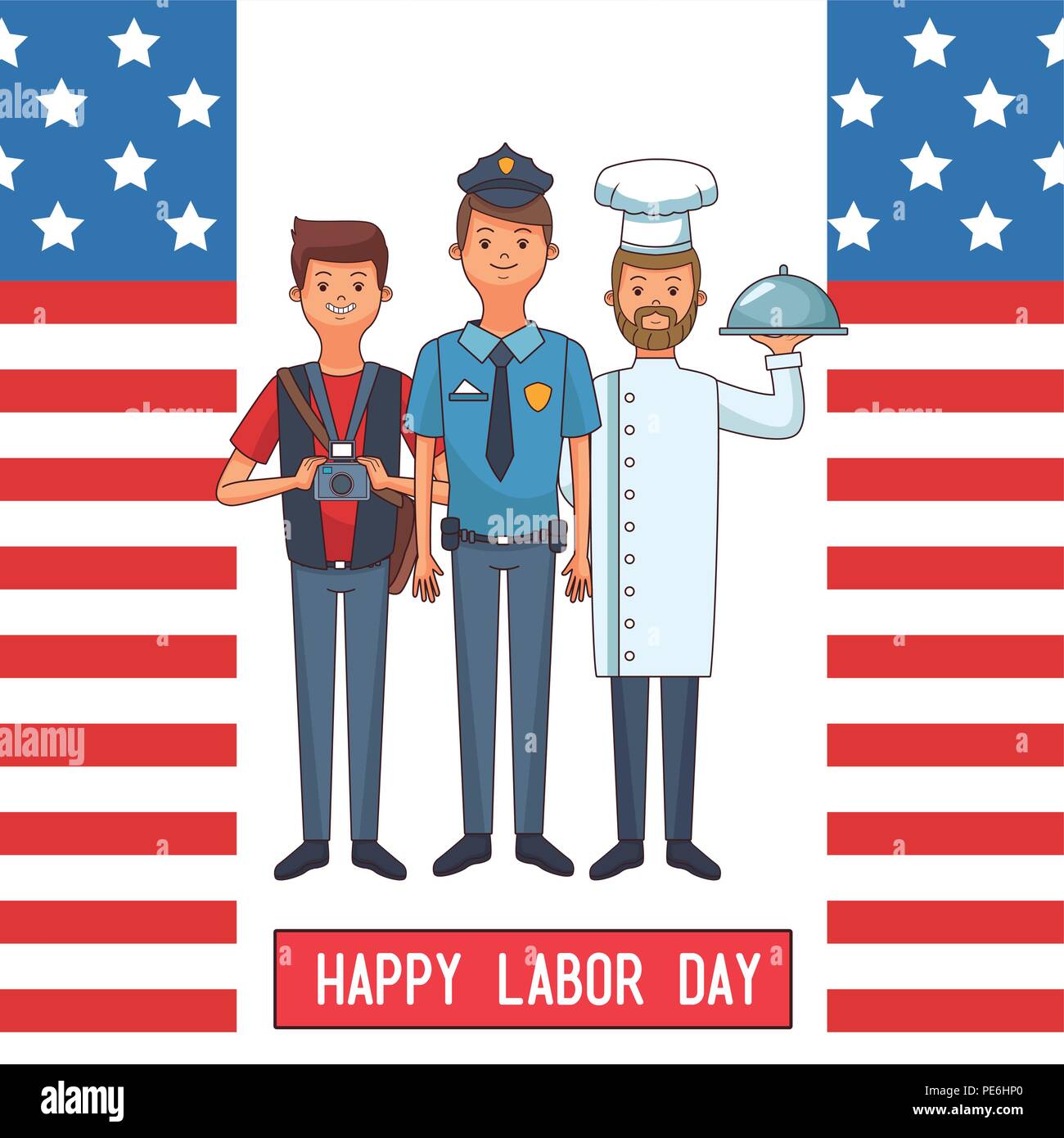 Happy labor day card Stock Vector Image & Art - Alamy