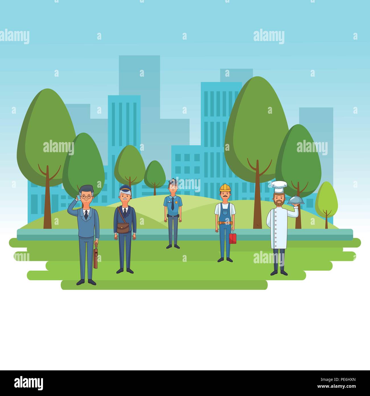 Jobs and professions Stock Vector Image & Art - Alamy