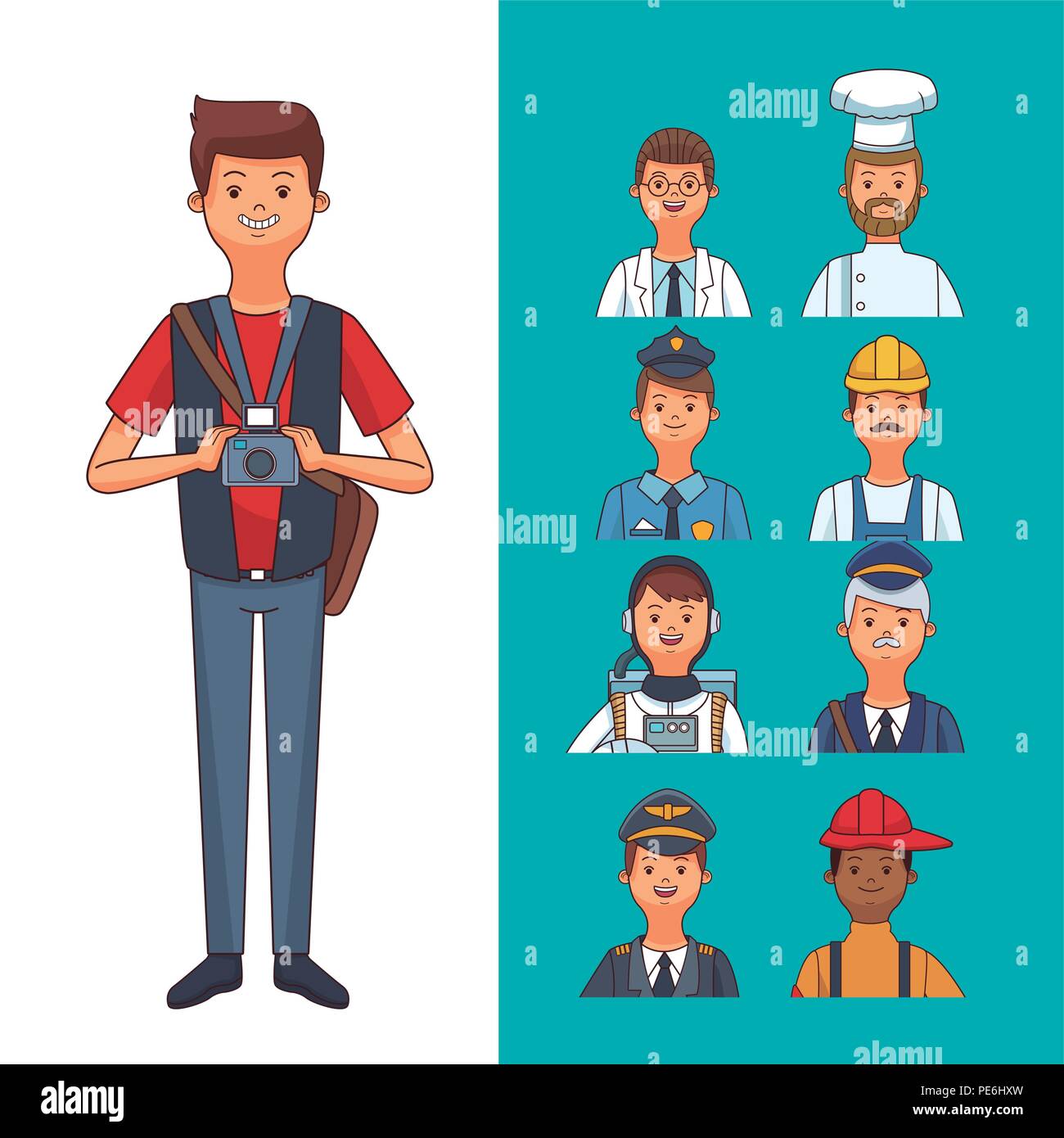 Jobs and professions Stock Vector Image & Art - Alamy