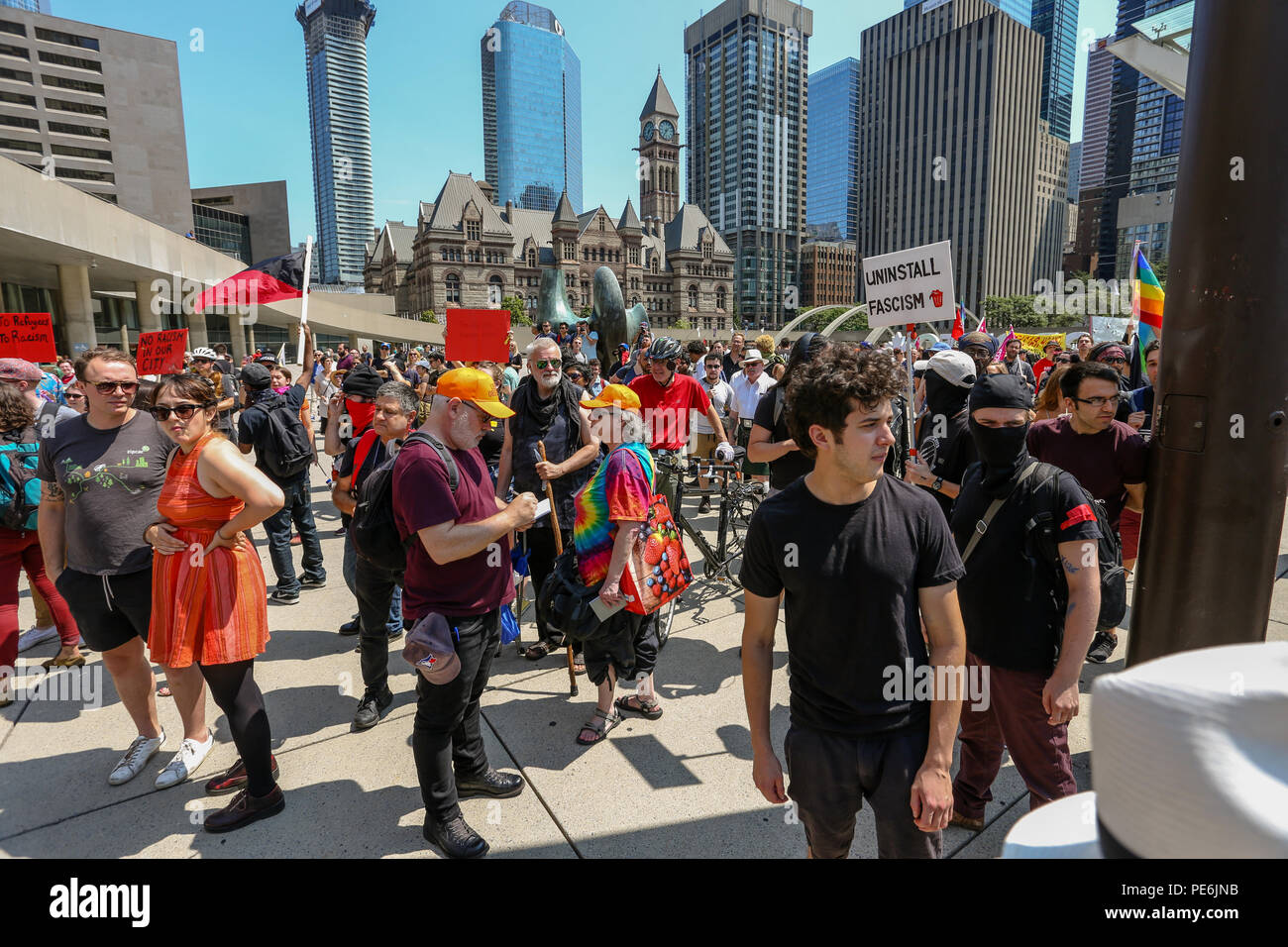 AUGUST 11, 2018 - TORONTO, CANADA: 'STOP THE HATE' ANTI RACISM RALLY ...