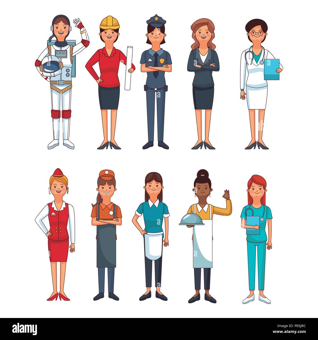 Firefighter different professions professions Cut Out Stock Images ...