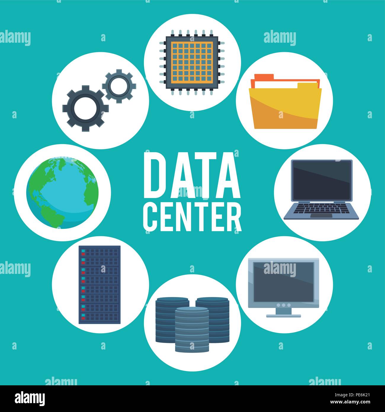 Data center icons Stock Vector Image & Art - Alamy