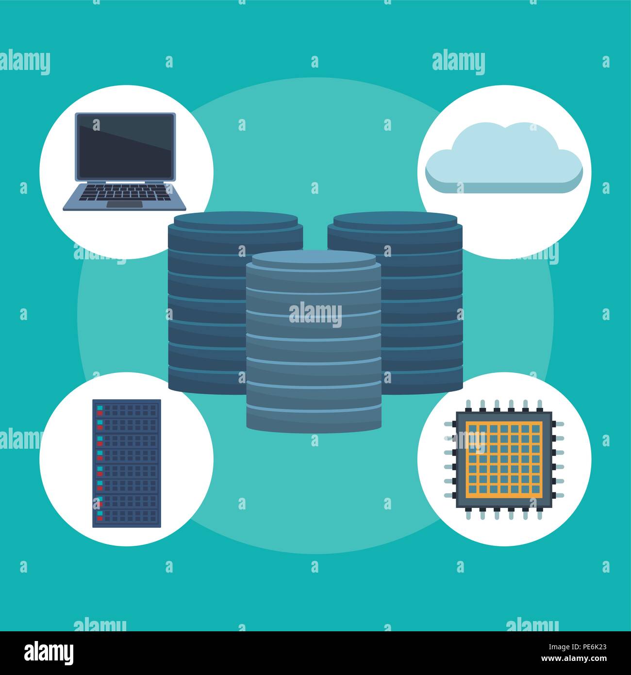 Data center icons Stock Vector Image & Art - Alamy