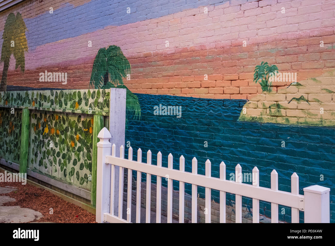 Painted mural on the side of a building on Highland Street, Worcester ...