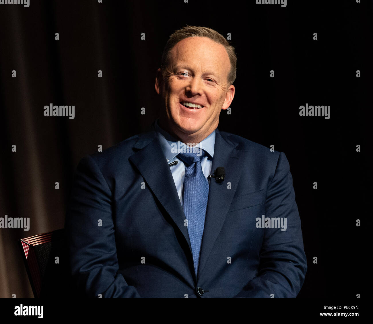 Former White House Press Secretary Sean Spicer speaking at the Turning ...
